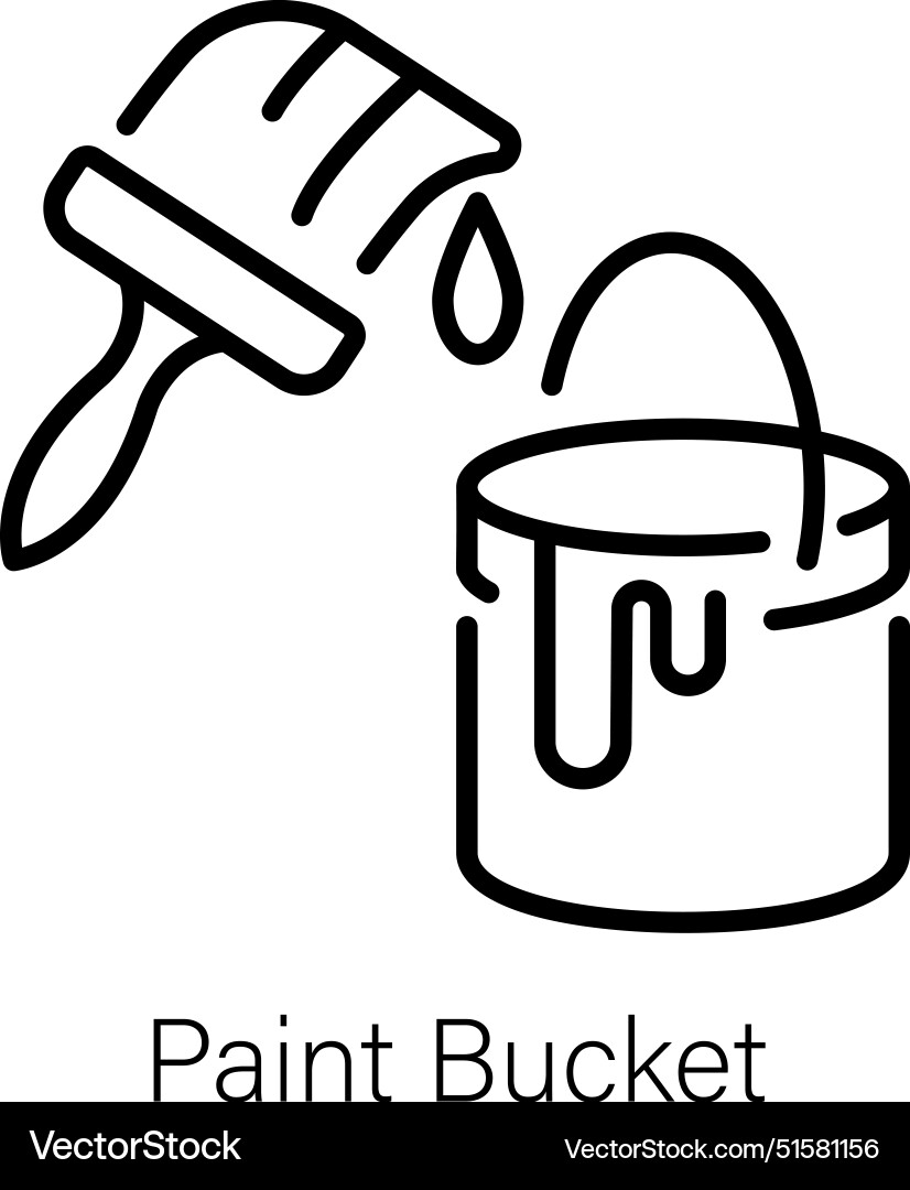 Paint bucket Royalty Free Vector Image - VectorStock