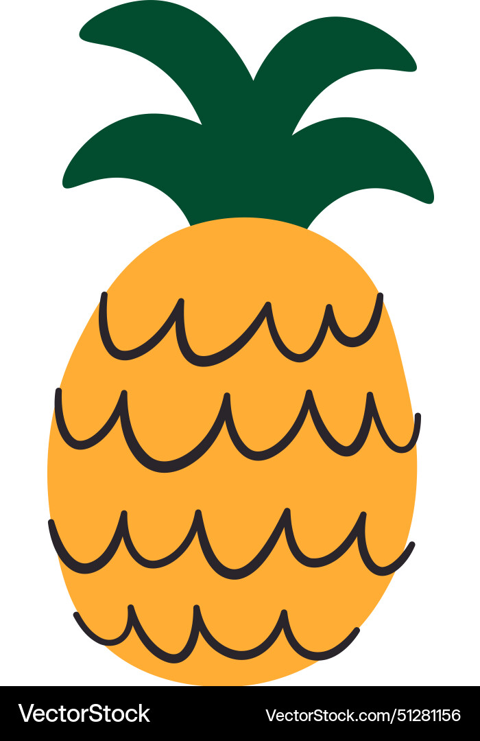 Pineapple abstract fruit Royalty Free Vector Image