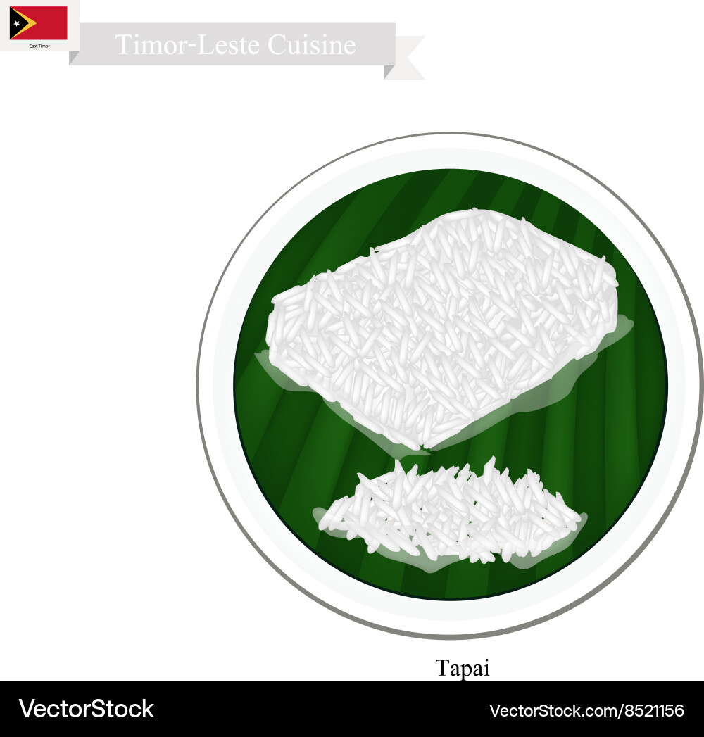 Tapai or traditional timor-leste fermented rice Vector Image