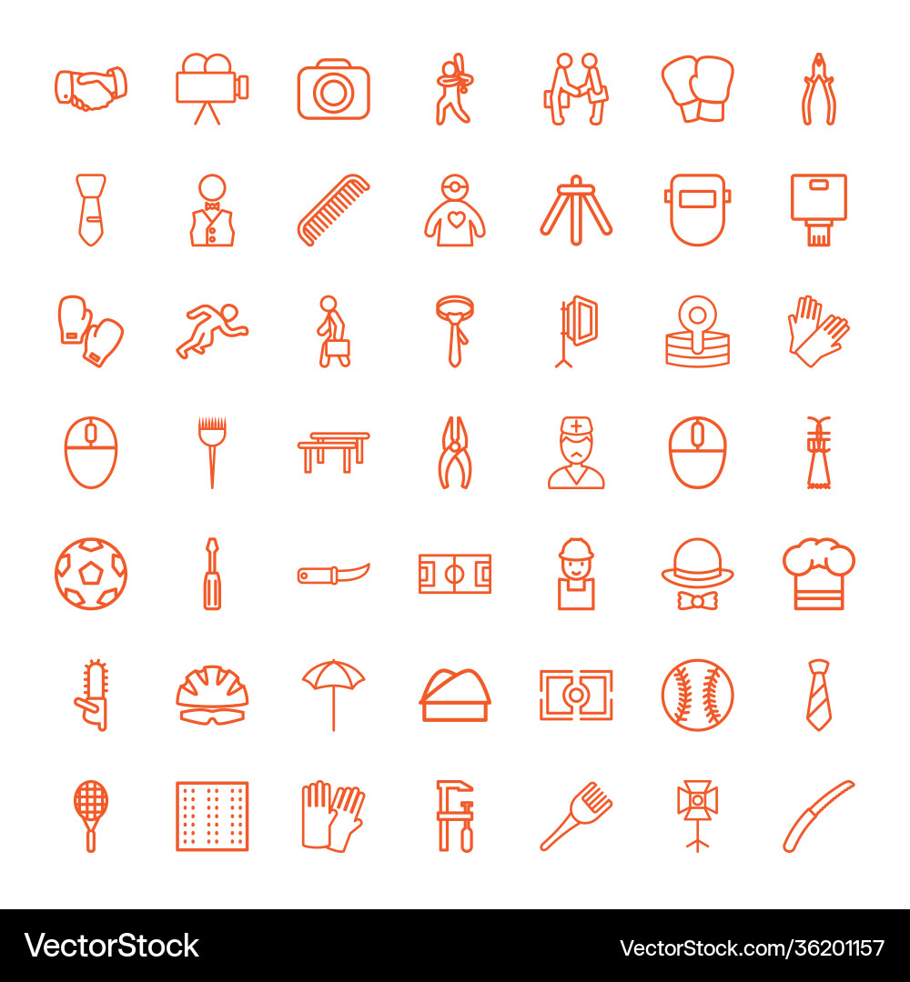 49 professionelle Icons Lizenzfreies Vektorbild