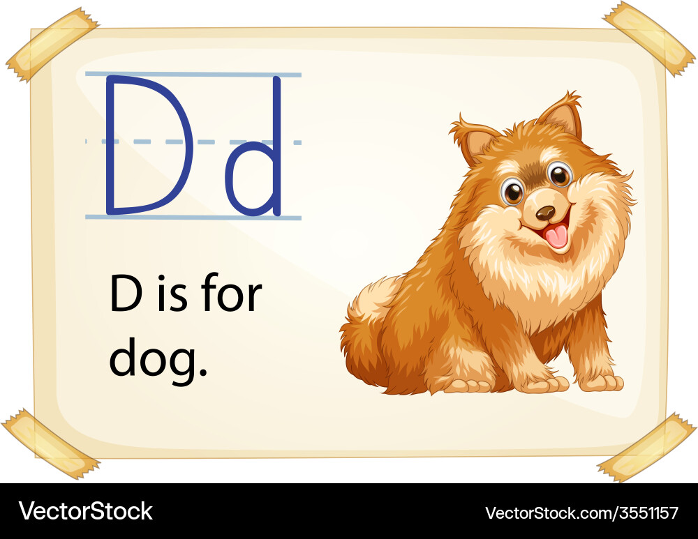 Alphabet d Royalty Free Vector Image - VectorStock