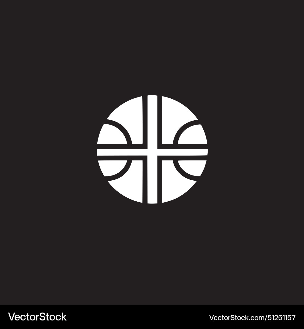 Basketball - minimalist and flat logo Royalty Free Vector
