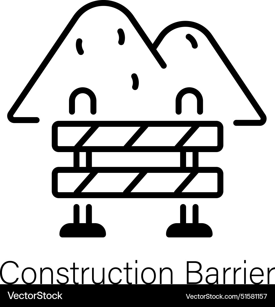Construction barrier Royalty Free Vector Image
