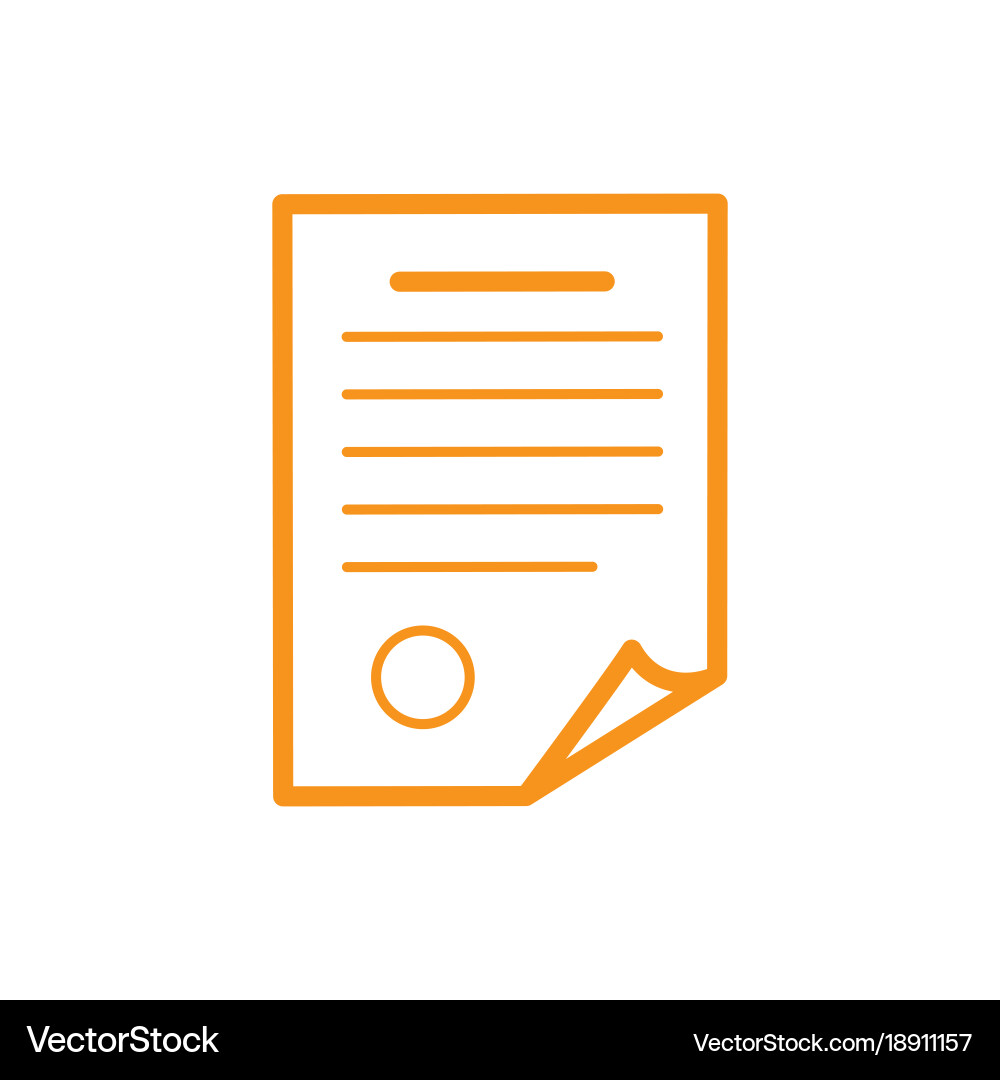 Document infographic element Royalty Free Vector Image