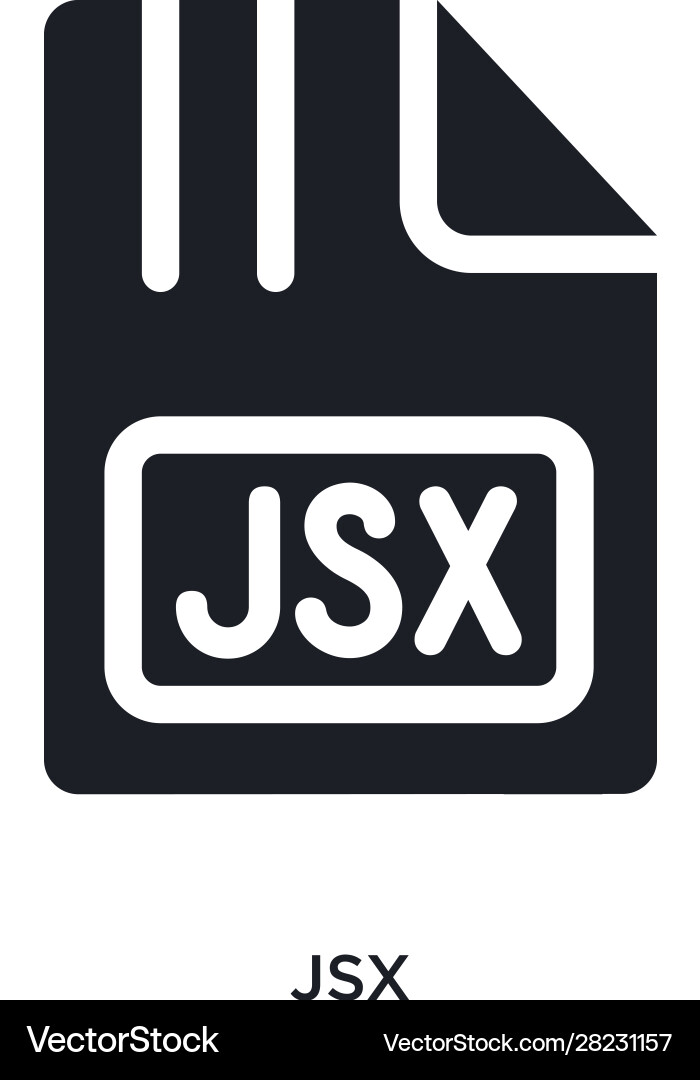 Jsx isolated icon simple element from programming Vector Image