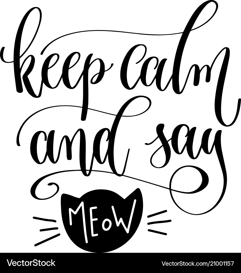 Meow Calligraphy Sign Vector Images (over 230)