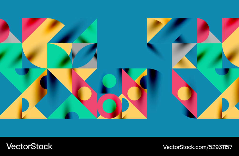 Neo memphis geometric pattern with circles Vector Image