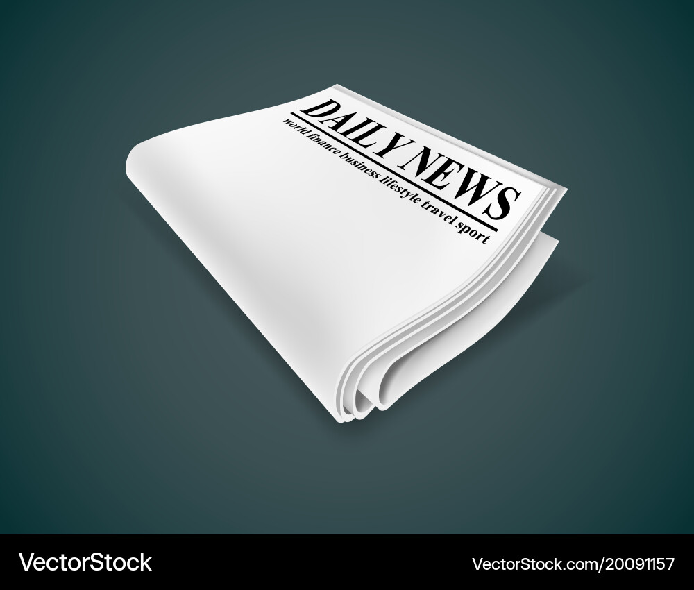 Newspaper isolated Royalty Free Vector Image - VectorStock