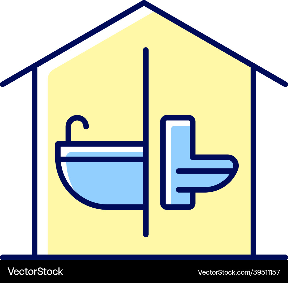 Sanitation facilities rgb color icon Royalty Free Vector