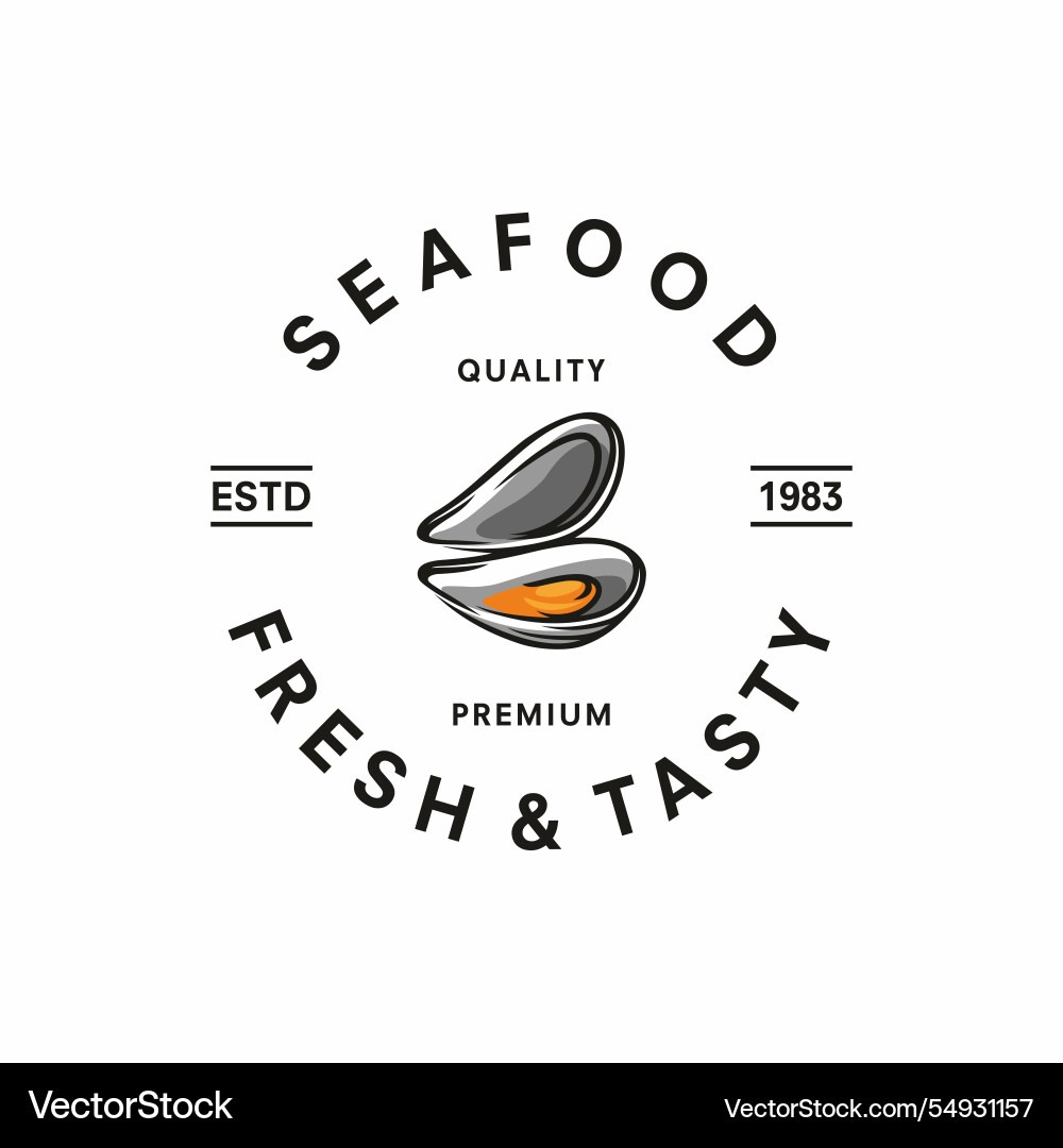 Seafood restaurant icon on white background Vector Image