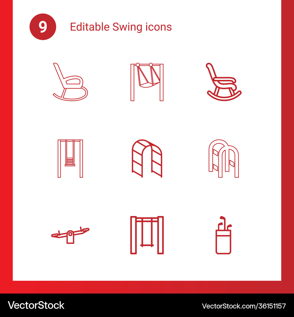 Swing icons Royalty Free Vector Image - VectorStock