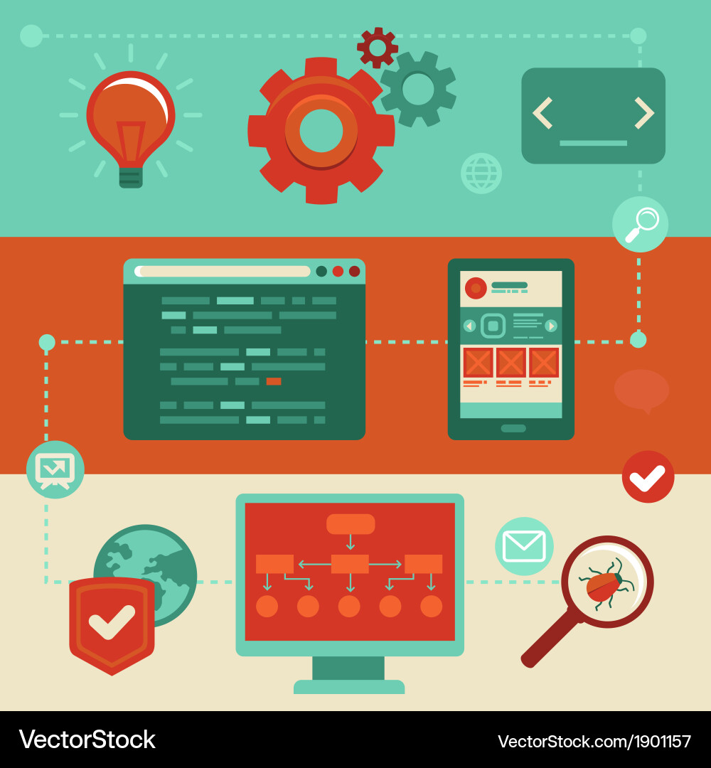 Web Development Tools Royalty Free Vector Image