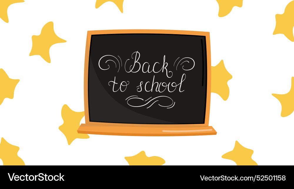 Children cute school poster back Royalty Free Vector Image