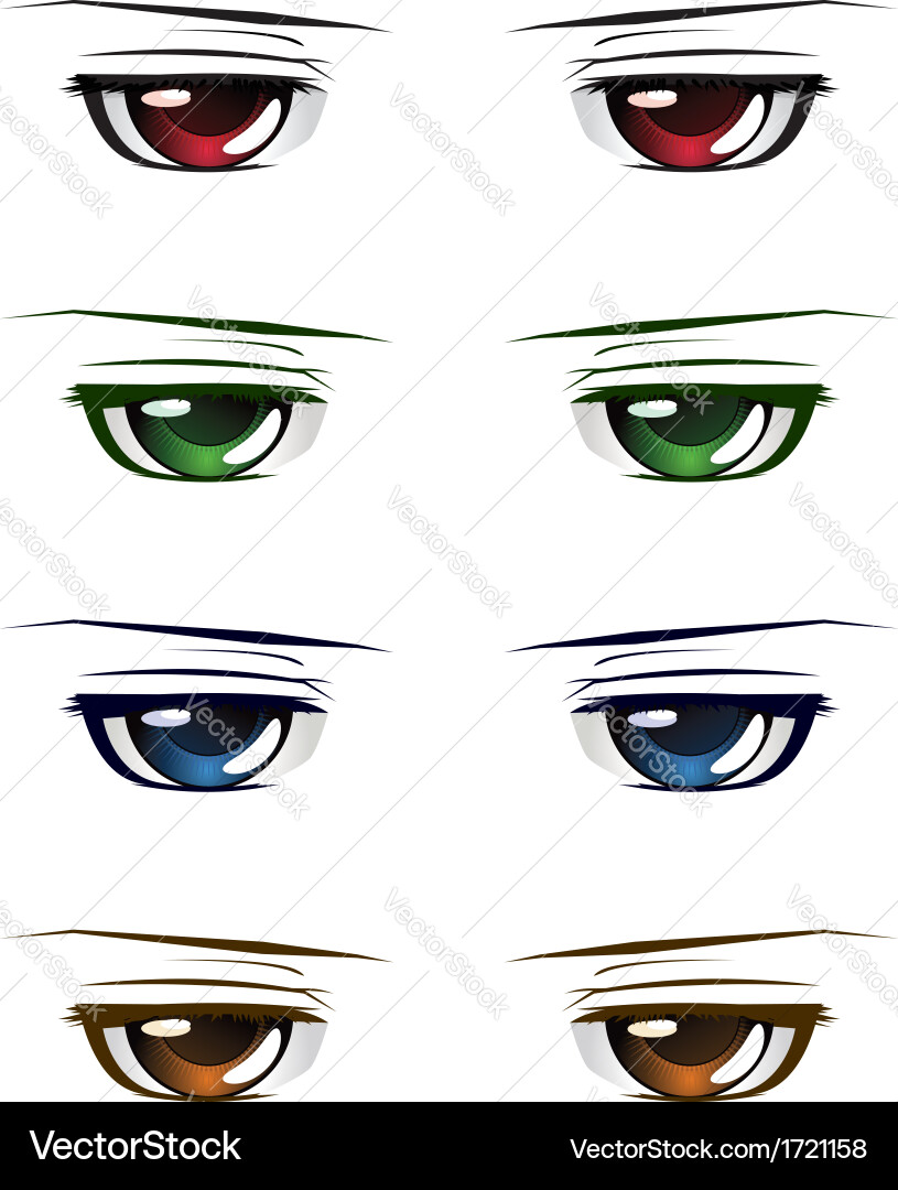 Colorful male eyes Royalty Free Vector Image - VectorStock