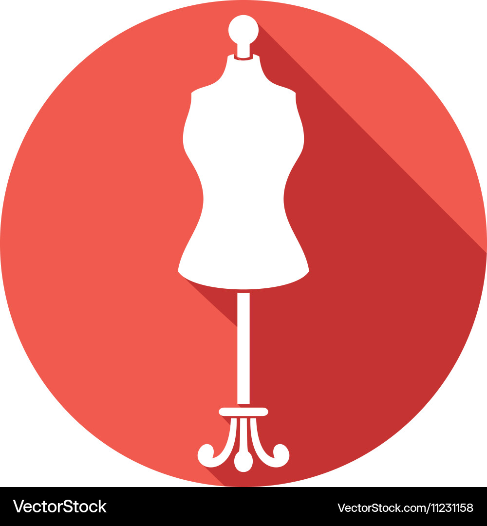 Dressmaker mannequin icon Royalty Free Vector Image