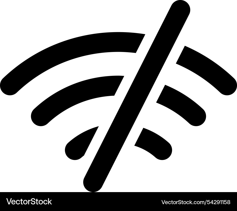 Inactive wifi symbol icon design template isolated