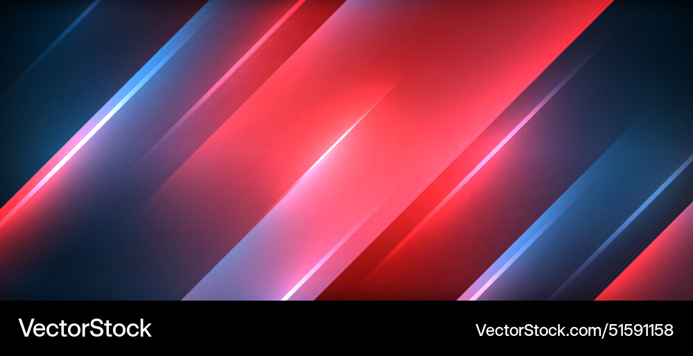 Neon dynamic diagonal light rays background Vector Image