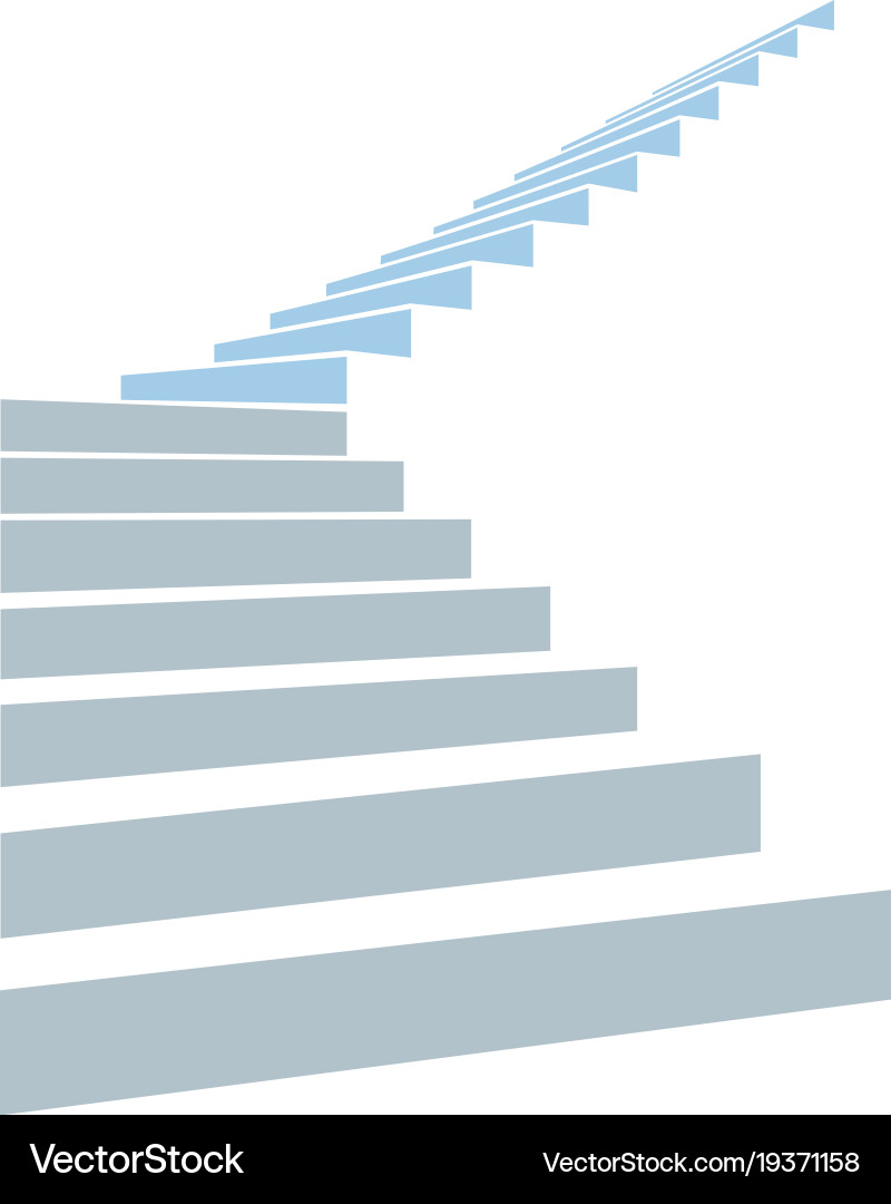 Stair in sky Royalty Free Vector Image - VectorStock