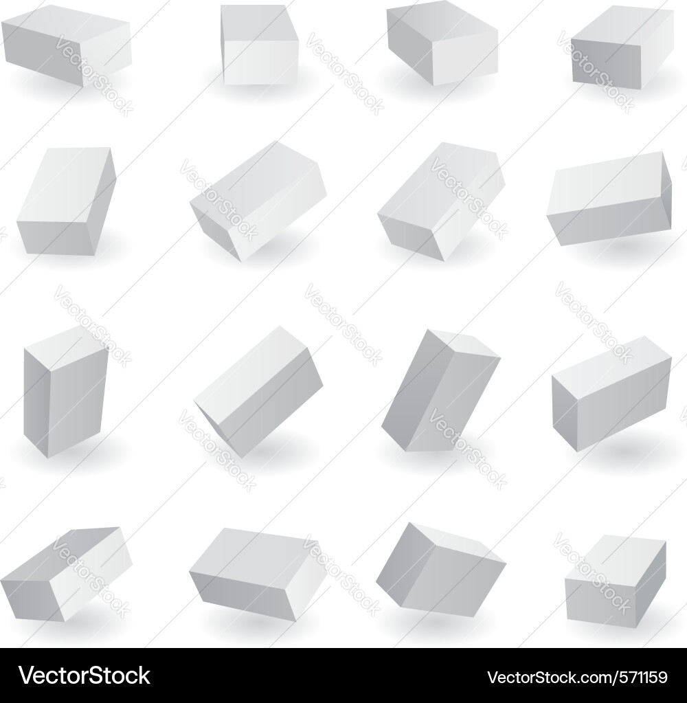 Abstract 3D Boxes Royalty Free Vector Image - VectorStock