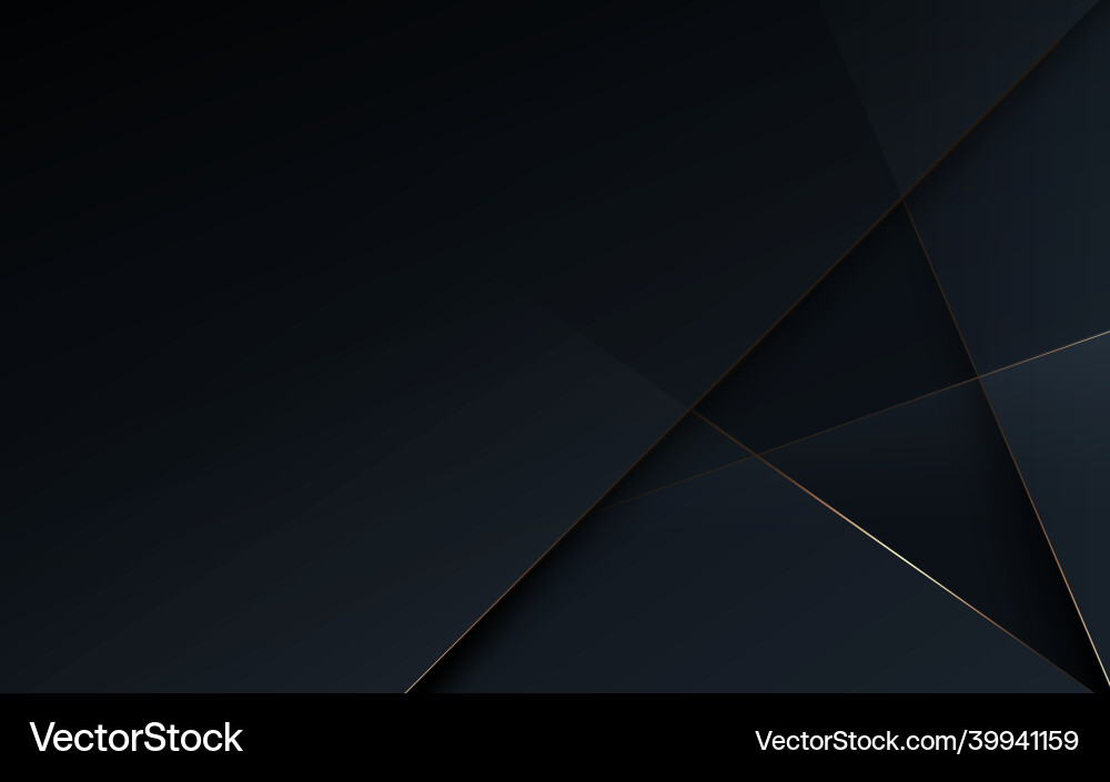 Abstract black and gold geometric shape Royalty Free Vector