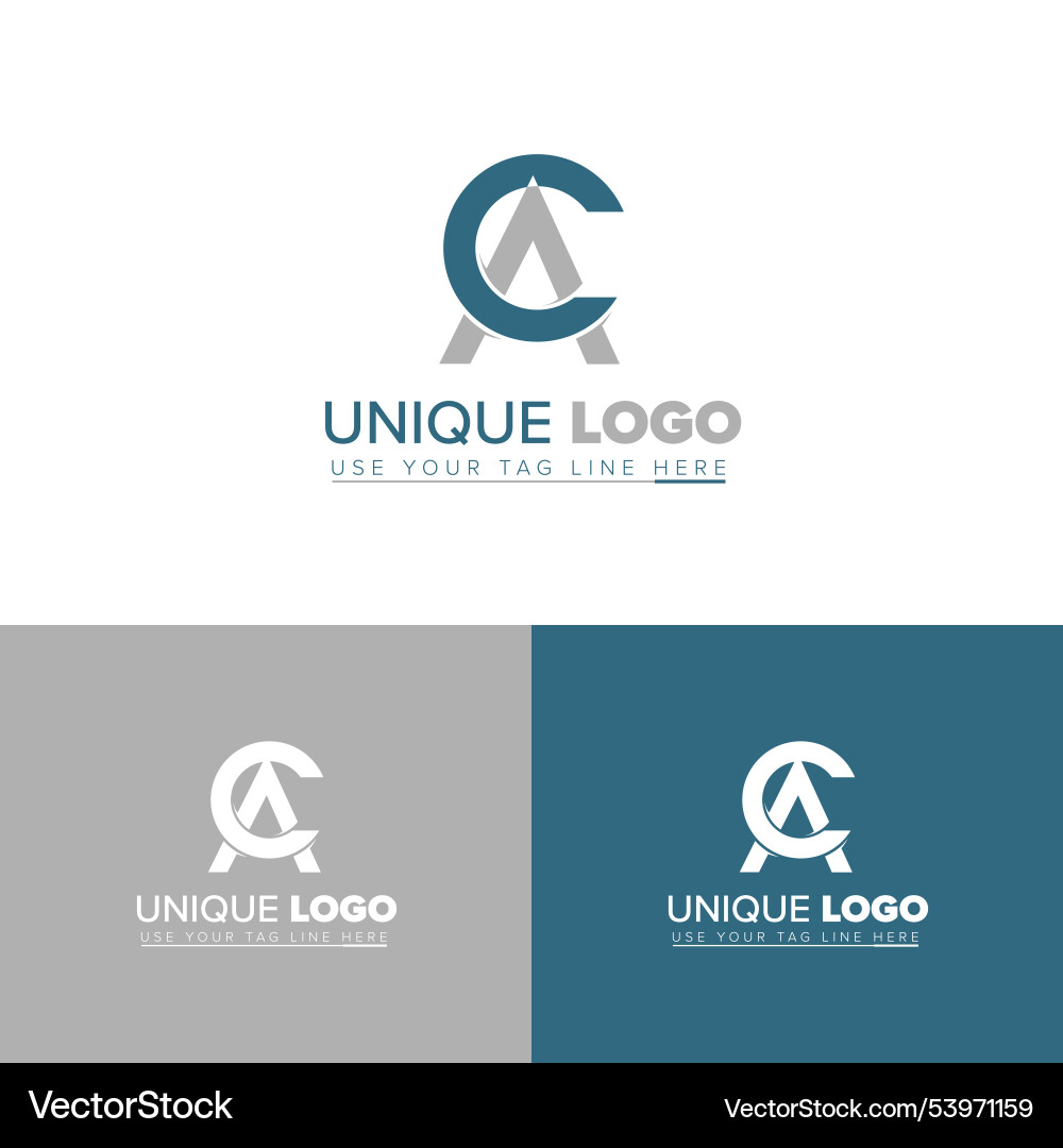 Ac letter unique logo design Royalty Free Vector Image