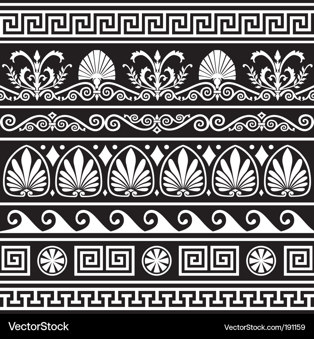 Antique greek border Royalty Free Vector Image