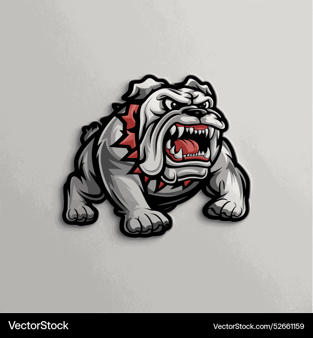 Bulldog full body design logo Royalty Free Vector Image