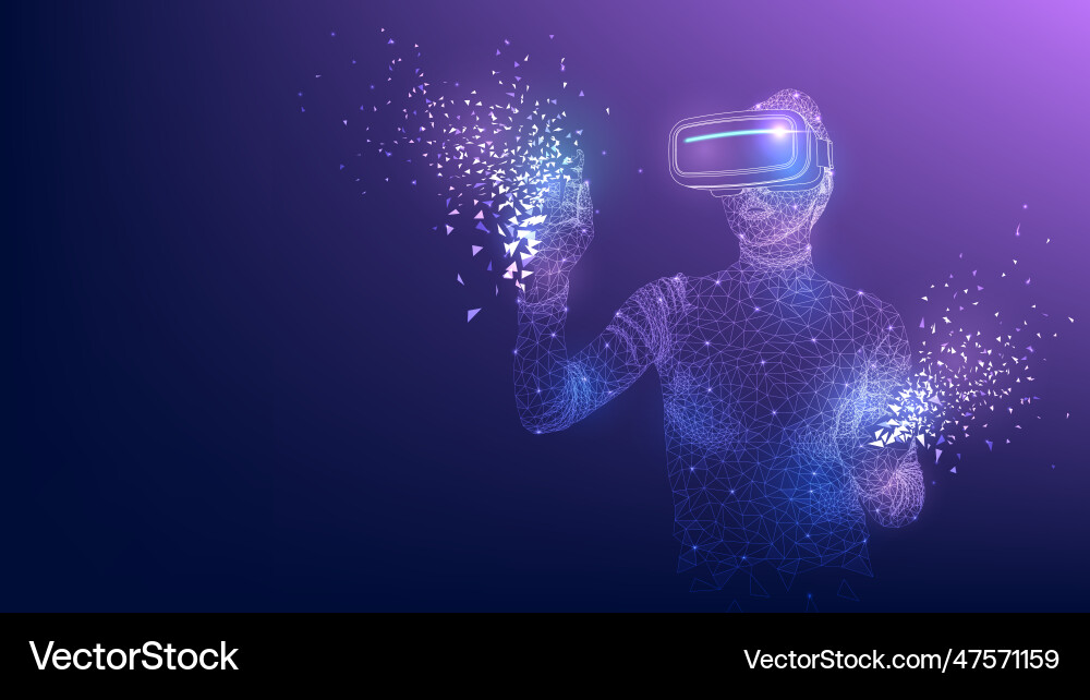 Concept of virtual reality technology Royalty Free Vector