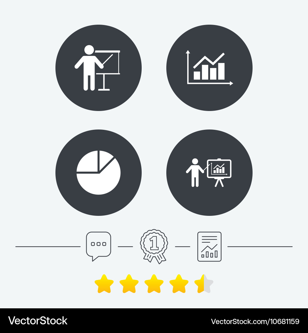 Diagram graph pie chart presentation billboard Vector Image