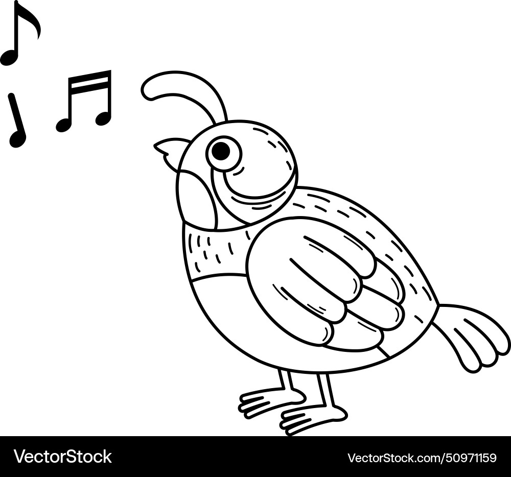 Hand drawn nightingale character Royalty Free Vector Image