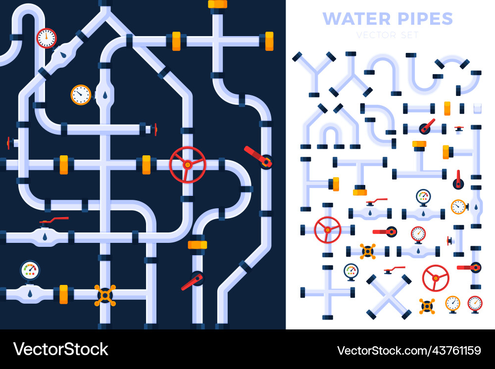 Industrial Plumbing System Royalty Free Vector Image