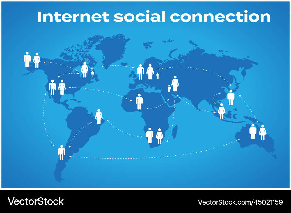 Internet social connection network symbol Vector Image