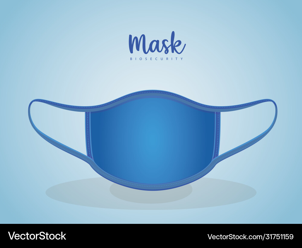 Medical blue mask design Royalty Free Vector Image