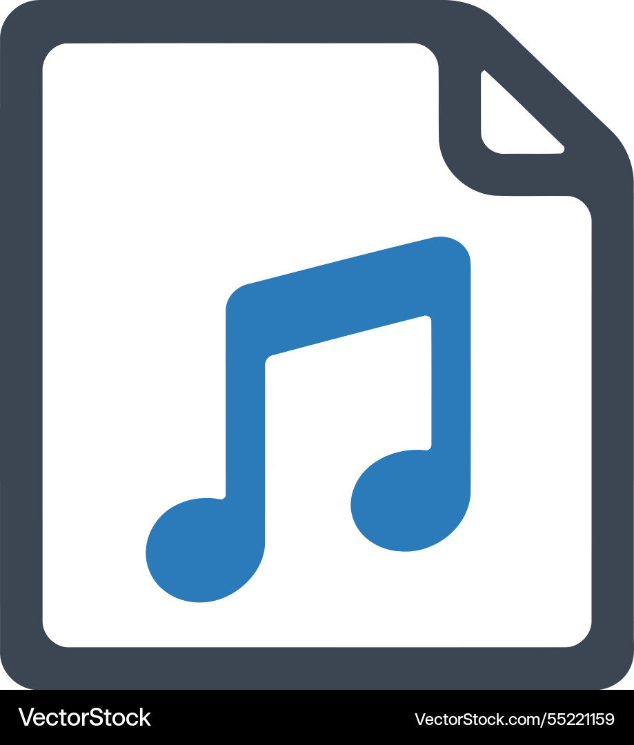 Music file icon Royalty Free Vector Image - VectorStock