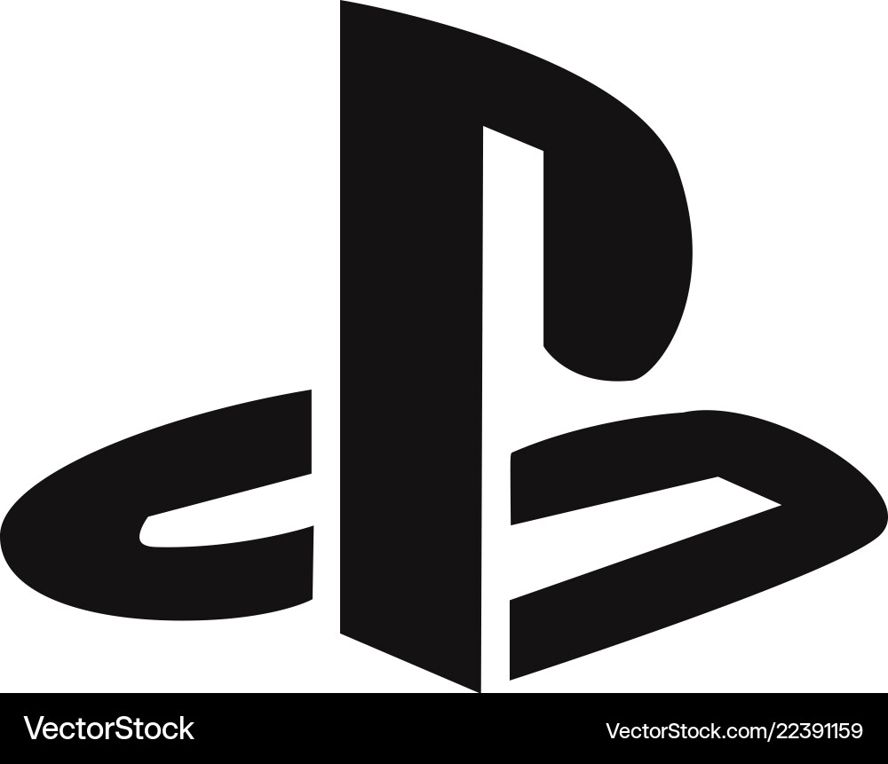Playstation logo icon Royalty Free Vector Image