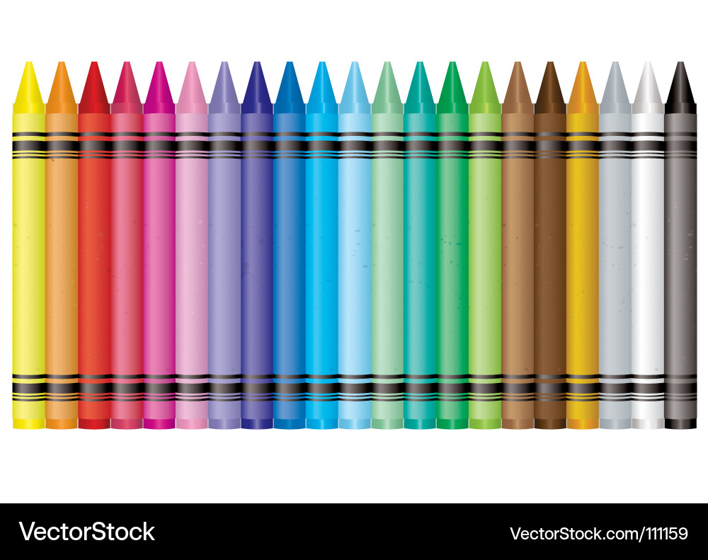 Rainbow crayon Royalty Free Vector Image - VectorStock