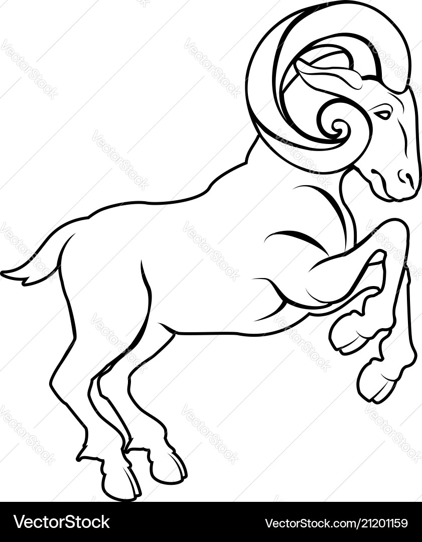 Stylized ram Royalty Free Vector Image - VectorStock