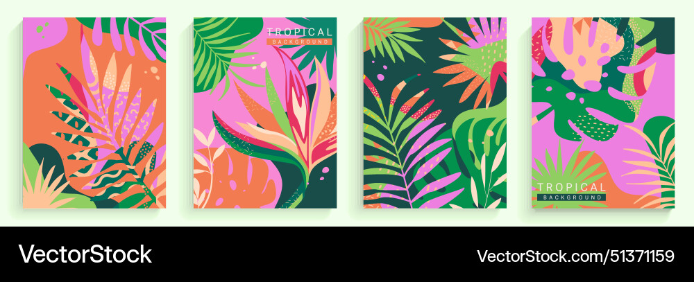 Tropical themed backgrounds Royalty Free Vector Image