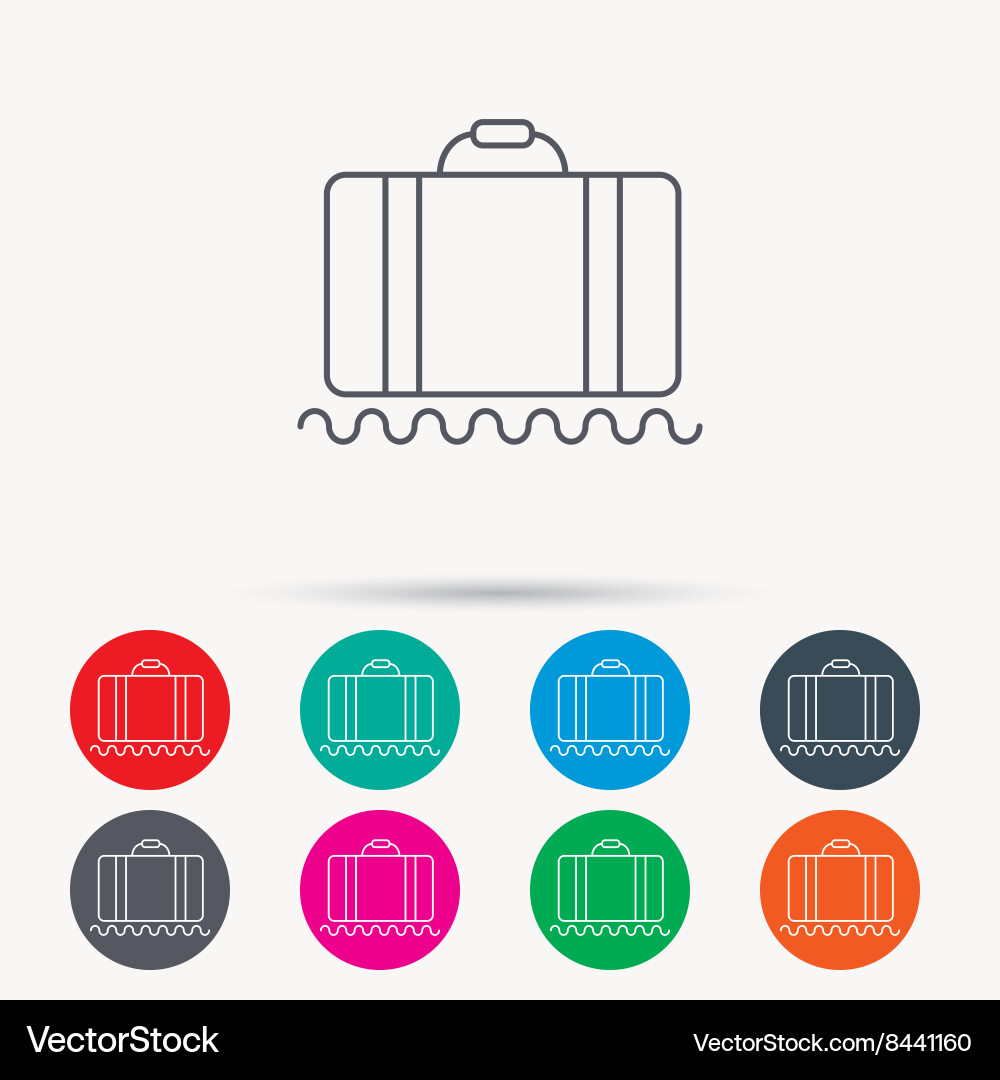 Baggage icon luggage sign Royalty Free Vector Image