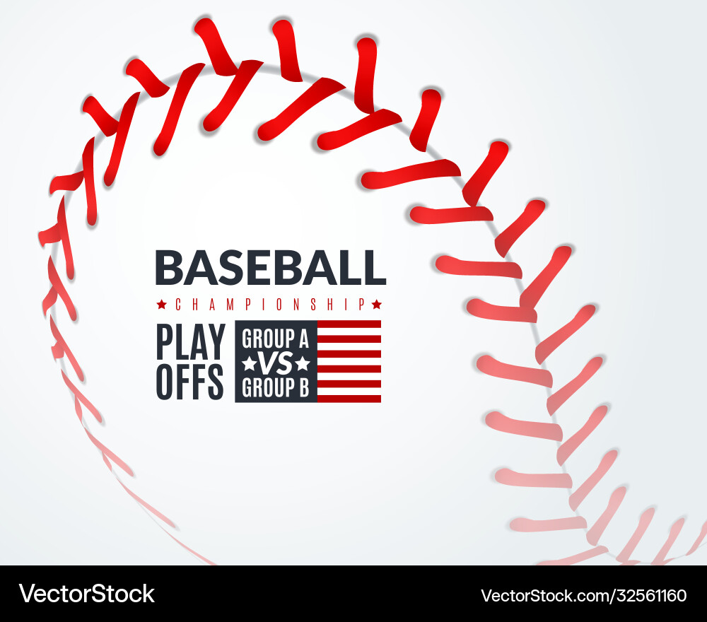 Baseball poster promotion flyer with softball Vector Image