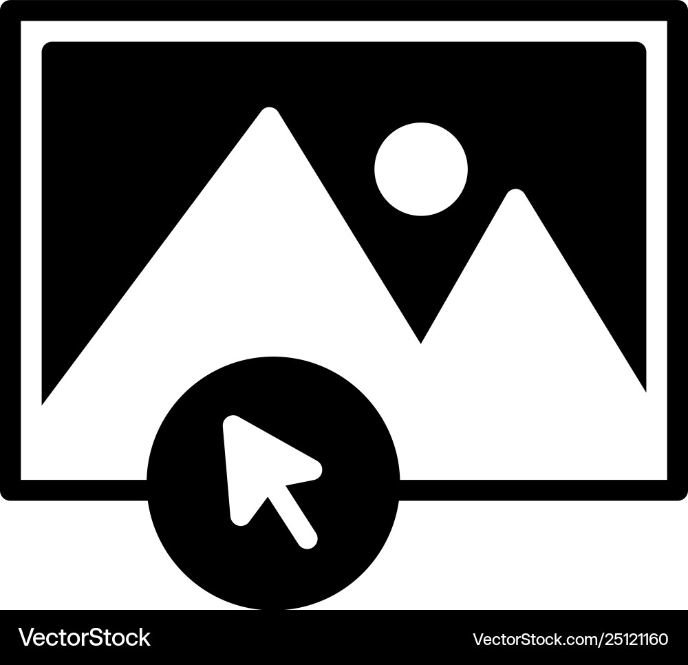 Cursor photo Royalty Free Vector Image - VectorStock