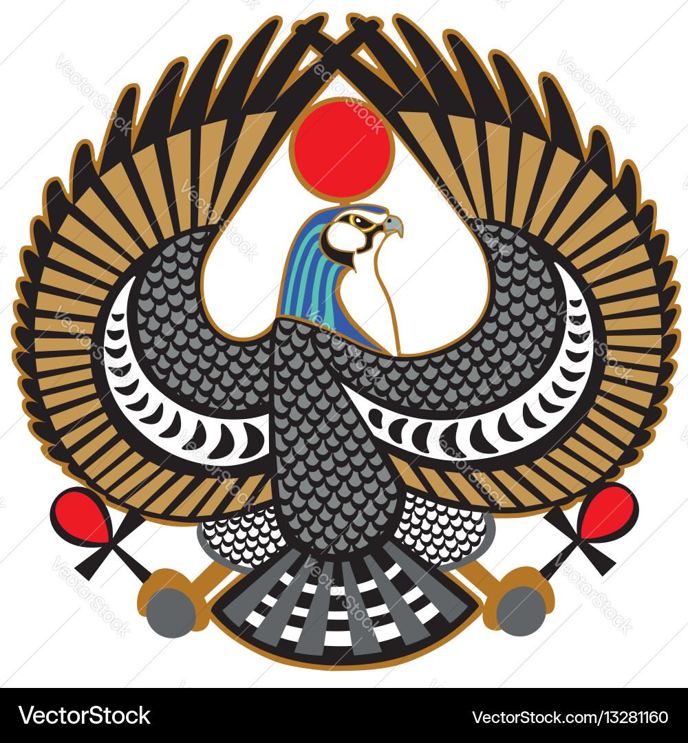 Falcon symbol of horus Royalty Free Vector Image