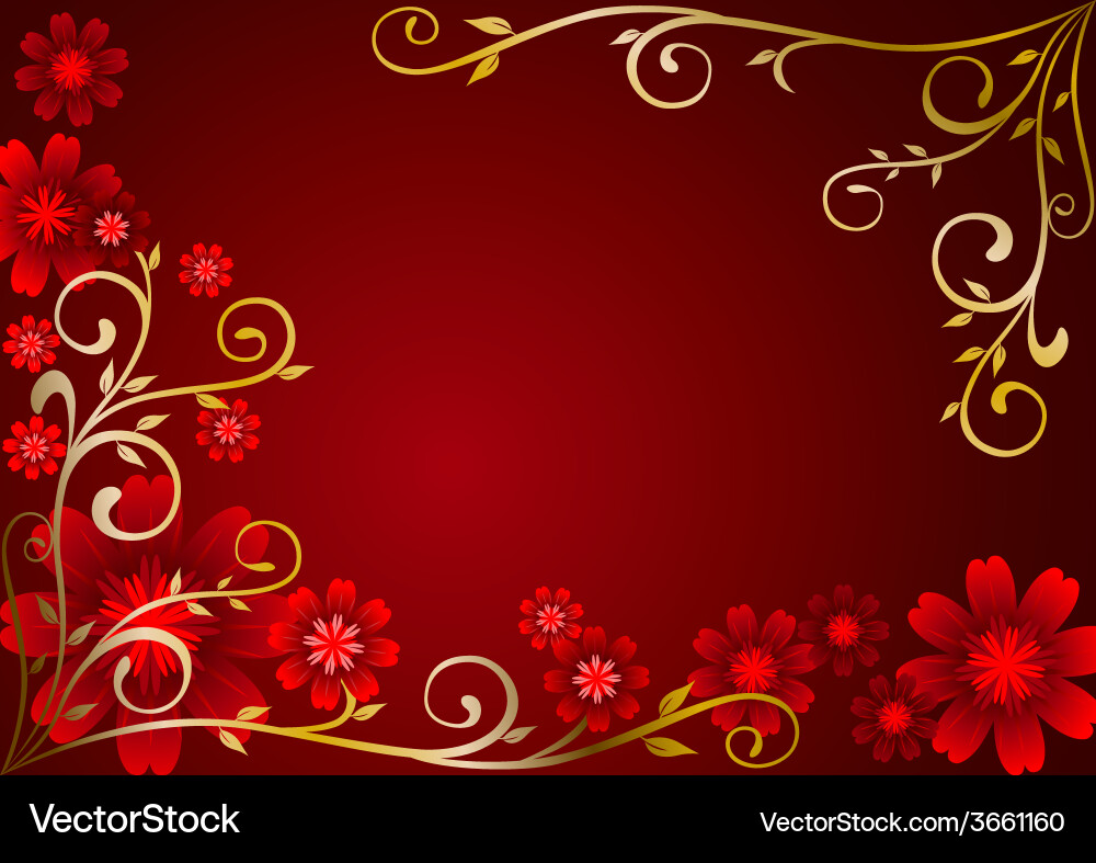 Maroon flowers Royalty Free Vector Image - VectorStock