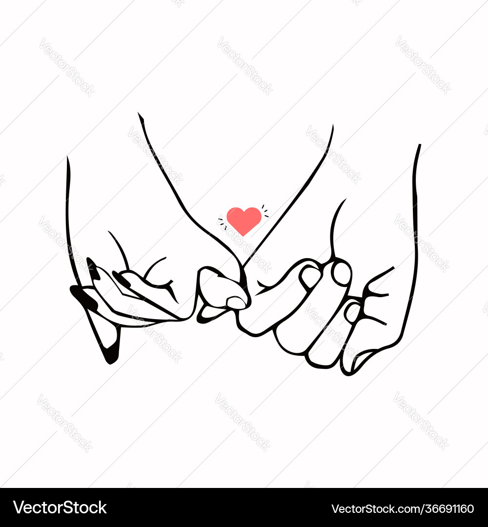Promise outline sign icon Royalty Free Vector Image