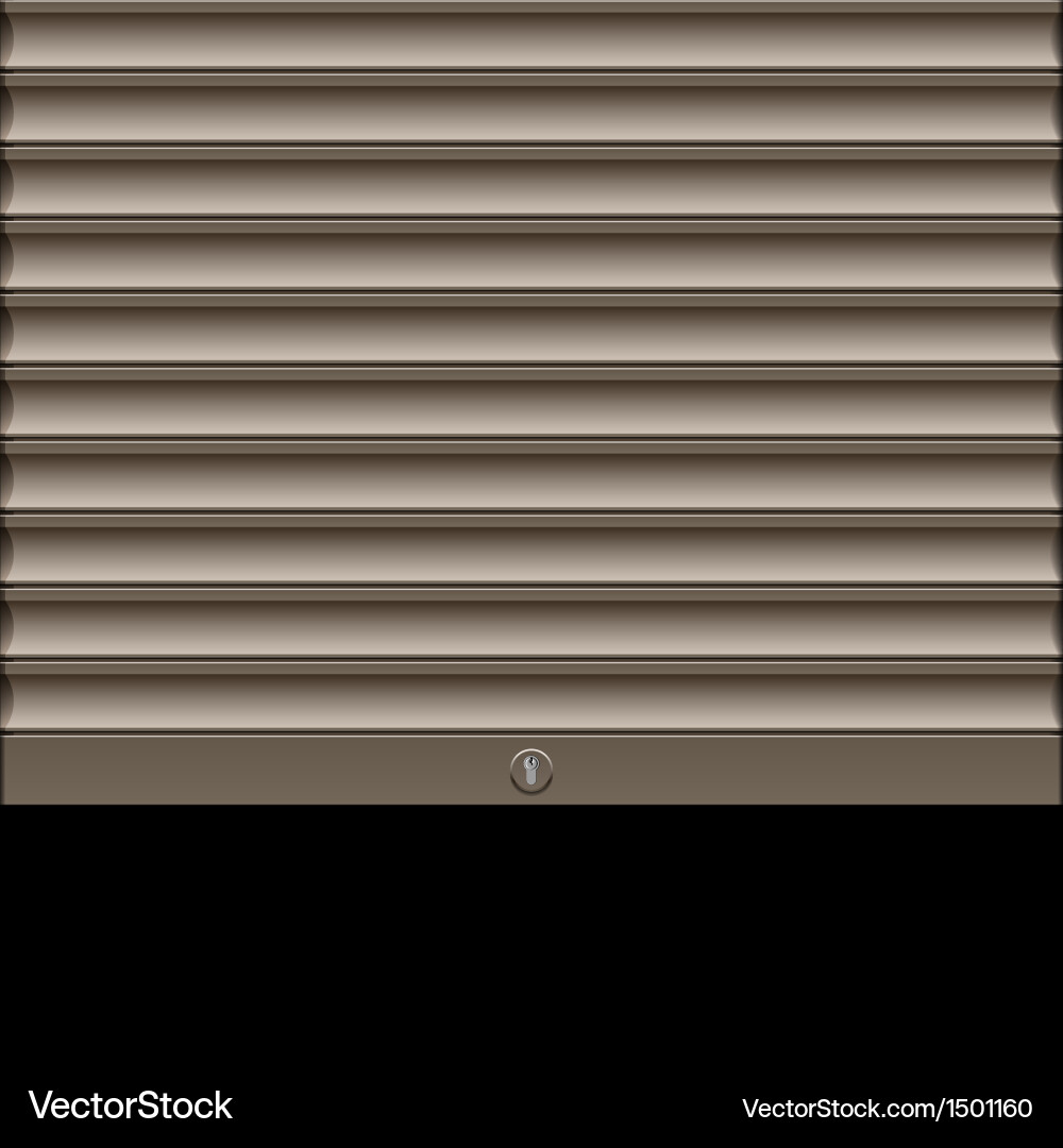 Roller shutter with lock Royalty Free Vector Image