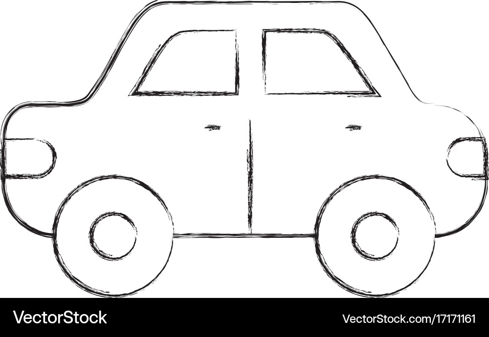 Car side view automobile motor vehicle Royalty Free Vector