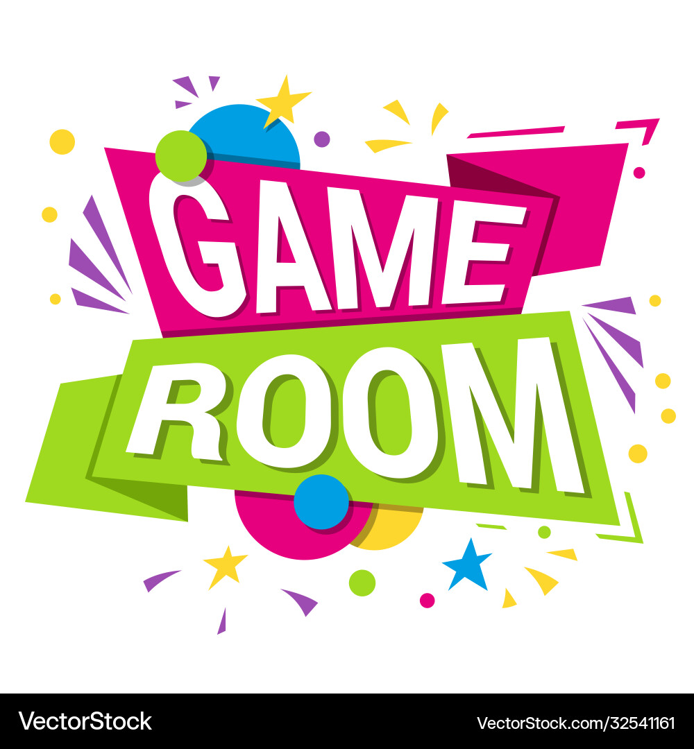 Game room banner internet and gaming area Vector Image