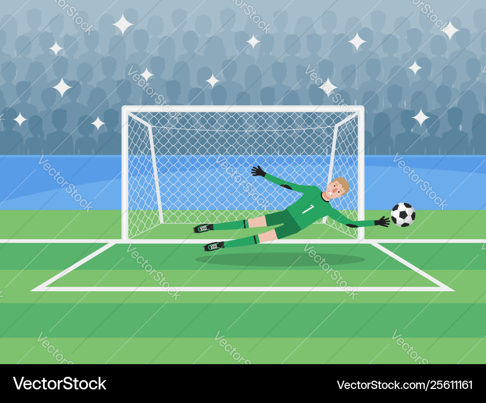 Goalkeeper Royalty Free Vector Image - VectorStock