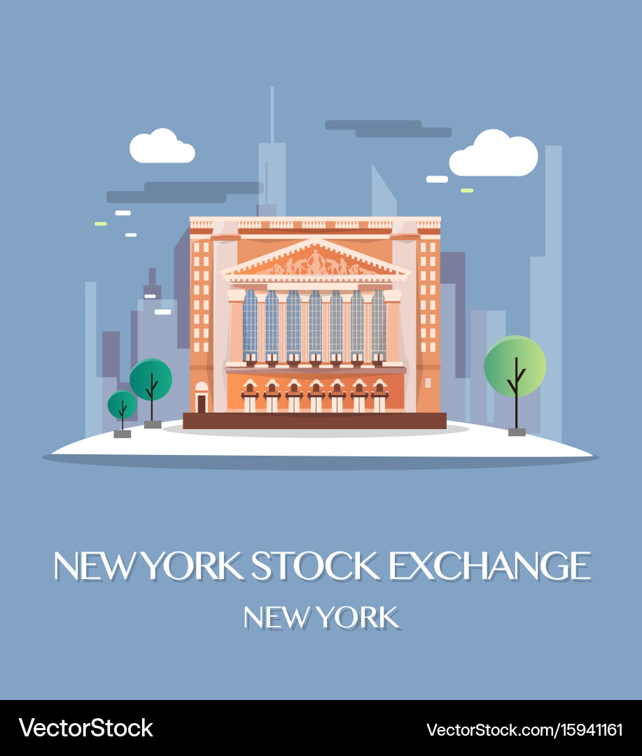 New york stock exchange Royalty Free Vector Image