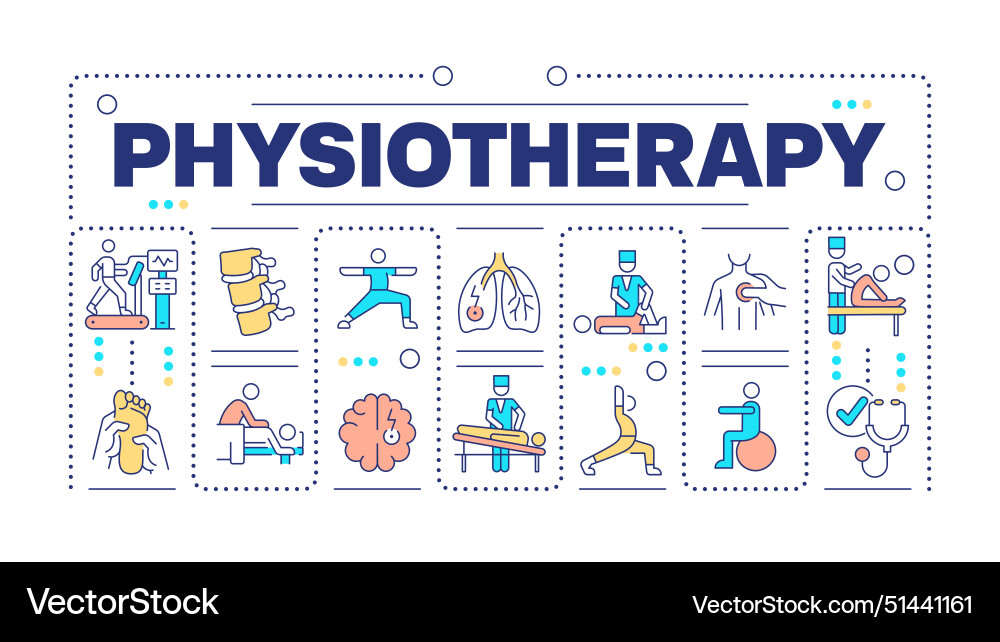 Physiotherapy word concept isolated on white Vector Image